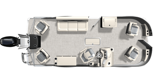 Aria 4-Point Fish Floorplans & Specs | Barletta Pontoon Boats