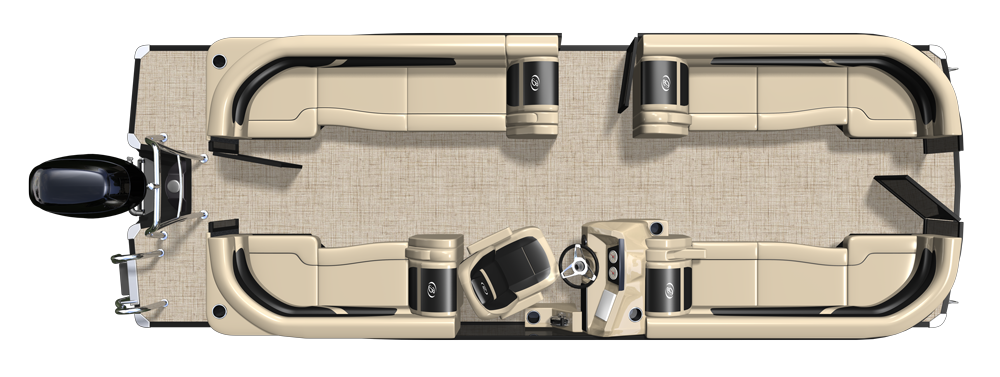 Cabrio Pontoon Boat Floorplans | Barletta Pontoon Boats